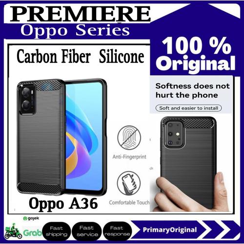 Promo Case Oppo A36 PREMIERE Carbon Fiber Silicone Case - Black, Oppo ...