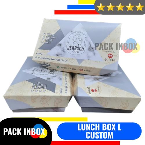 Jual PAPER LUNCH BOX L CUSTOM KARDUS NASI GORENG CUSTOM BOX AYAM GEPREK ...