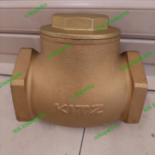 Jual Check Valve Kuningan Merk Kitz 3/4" Inch / Swing Check Valve Kitz ...