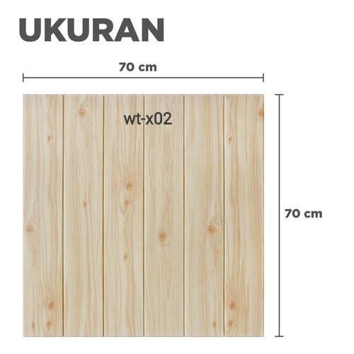 Jual Wallpaper Dimding 3d Foam Motif Kayu Abu 70x70 cm Dekorasi Dinding ...