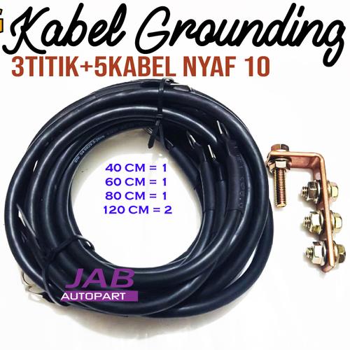 Jual [3 titik+5 Kabel] Kabel Grounding Mobil NYAF 10 Kabel Ground Wire ...