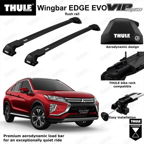 Jual Thule Crossbar mitsubishi ECLIPSE CROSS wingbar EDGE EVO roof rail - Black - Kota Malang ...
