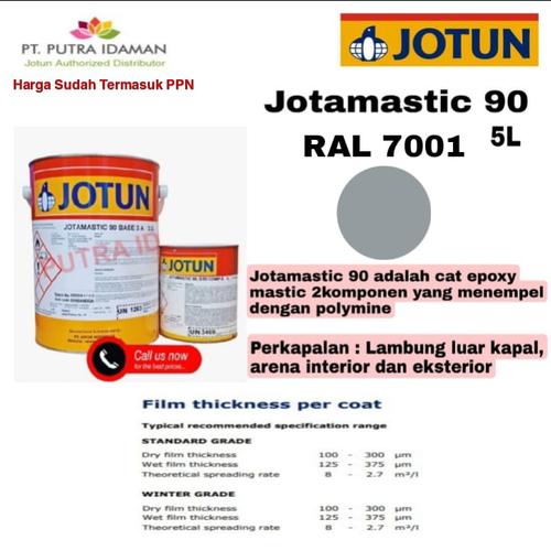 Jual JOTUN CAT EPOXY / JOTAMASTIC 90 STD 5 LTR / 2 KOMPONEN / RAL 7001 - Jakarta Utara - PUTRA ...