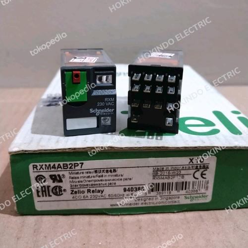 Jual RELAY SCHNEIDER RXM4AB2P7 230VAC 4CO 6A + LED RELAY 4PIN ORIGINAL - Jakarta Pusat - HOKINDO ...