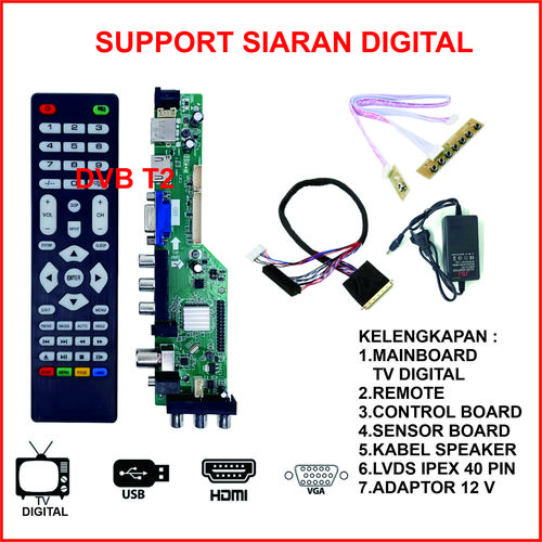 Jual Universal LCD LED TV Mesin DTV TV Digital SDVB-T2 DVB PAKET EKS ...