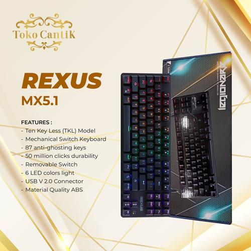 Jual Keyboard Gaming Rexus Legionare MX 5.1 Mechanical TKL Rexus MX5.1 ...