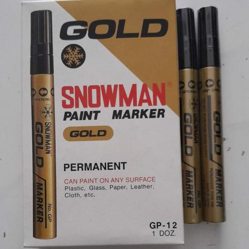 Jual [PCS] SPIDOL SNOWMAN BESAR EMAS GP12 / SPIDOL GOLD GP-12 SNOWMAN ...