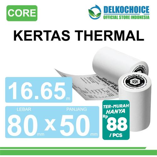Jual Kertas Thermal Paper Core Printer Resi Termal Barcode POS 80x50mm ...