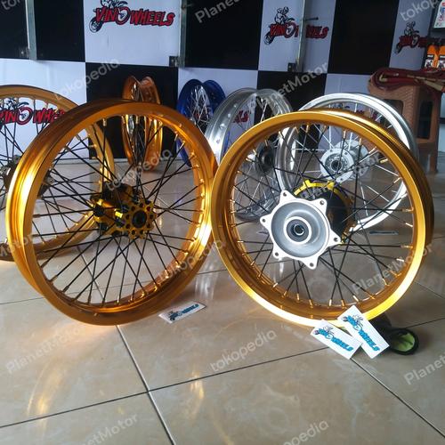Jual velg set roda supermoto honda crf 150 velg rossi 250 300 wheelset ...