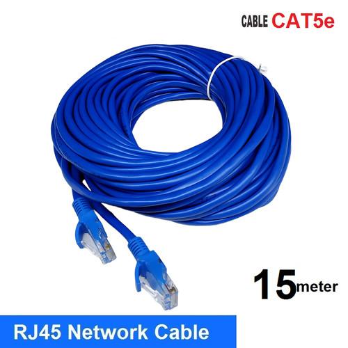 Jual Kabel LAN UTP 15M RJ45 Cat 5e 15 Meter terpasang Cable konektor ...