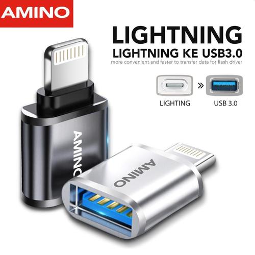 Jual AMINO OTG Connector Untuk Iphone Lightning TO USB 3.0 Adapter ...