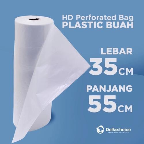 Jual PLASTIK HD ROLL BUAH SAYUR KANTONG DAPUR PACKING FOTOCOPY 35X55 1 ...