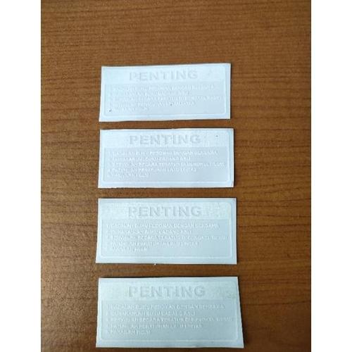 Jual STICKER LABEL TANGKI STICKER TANGKI STICKER LOGO TANGKI PENTING ...