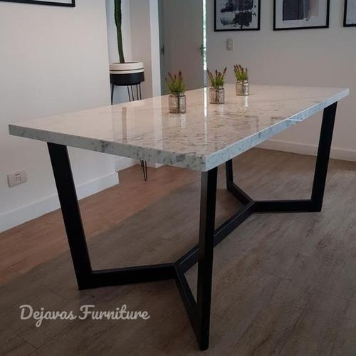 Jual Meja Makan Marmer Minimalis Industrial Black - - Dining Table ...