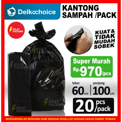 Jual PLASTIK SAMPAH | TRASH BAG HITAM BESAR / JUMBO KUAT 60x100 CM ...