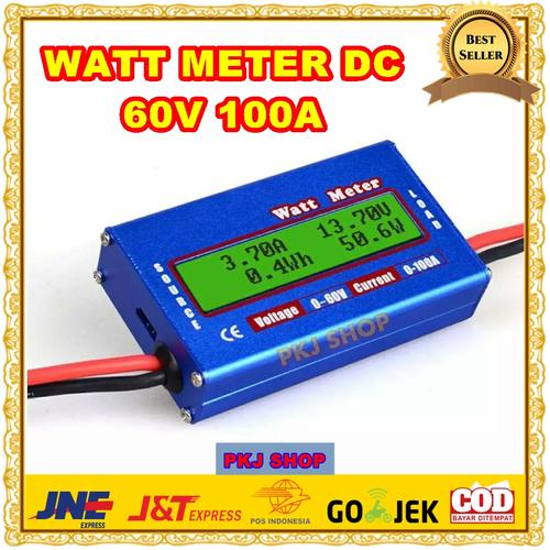 Jual watt volt meter wattmeter voltmeter untuk DC 60v 100A solar panel ...