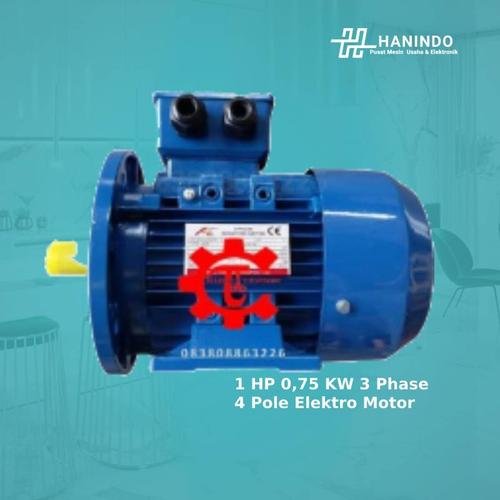 Jual 1 HP 0,75 KW 3 Phase 4 Pole Elektro Motor/dinamo/Motor Induksi B35 - Kota Bandung - HANINDO ...
