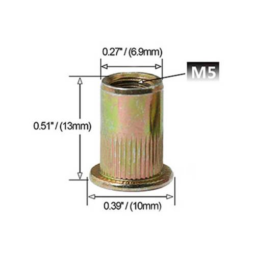Jual 50pcs Rivet Nut Rivnut Flat Nut M3 M4 M5 M8 M10 - M5(50PCS) - Kota ...