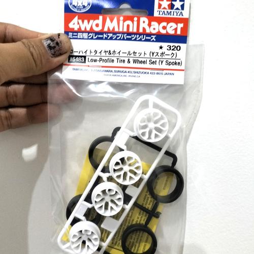 Jual Tamiya 15483 Wheel Set Y spoke + Low Profile Tire - Medium - Ori ...
