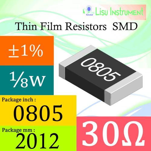 Jual 30R 0805 ±1% THICK Film Resistors SMD Chip Resistor 30Ω 30R0 ...