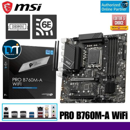 Promo MSI PRO B760M-A WIFI DDR5 - [Socket LGA 1700, B760, USB3.2, m-ATX] Cicil 0% 3x - Jakarta ...
