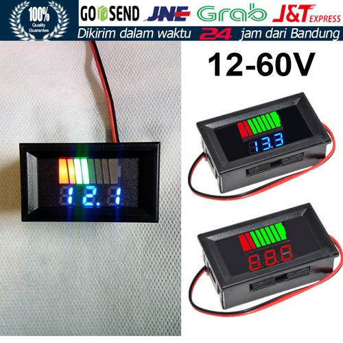 Jual Voltmeter DC Dual Indicator Display Aki 12-60V Voltmeter Indikator Aki - Bluelight - Kota ...