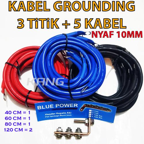 Jual [3 titik+5 Kabel] Kabel Grounding Mobil NYAF 10 Kabel Ground Wire ...