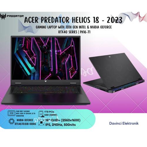 Jual ACER PREDATOR HELIOS 18 PH18 i9-13900HX 16GB 1TB SSD RTX4080 12GB ...