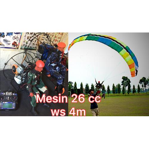 Jual Rc Paramotor Engine 26cc Ws 4-4,5 meter pesawat remote drone ...