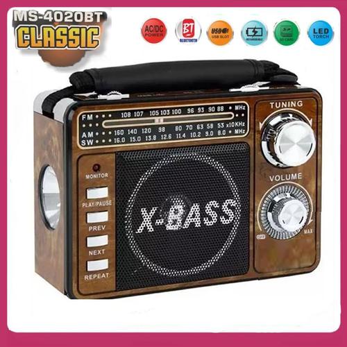 Jual Radio SN-4020BT Jadul Fm Am Sw Bluetooth USB MicroSD Player Ada ...