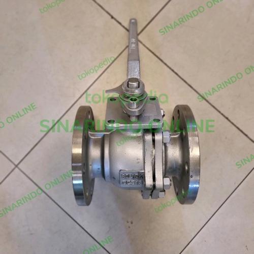 Jual Ball valve 3 inch dn 80 stainless stell Sus 304 10k flange ...