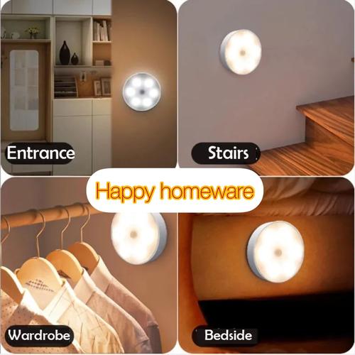 Promo Lampu Sensor LED Gerak Tempel Magnetic Rechargeable Night Light ...