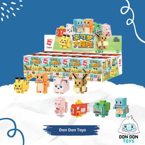 Promo Mainan Bricks Balok 3D DIY Qman Pokemon Quest Blind Box Mystery ...