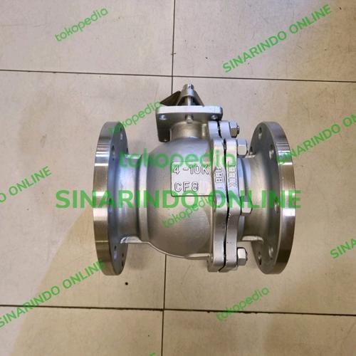 Jual Ball valve 4 inch dn 100 jis 10k stainless stell Sus 304 flange ...