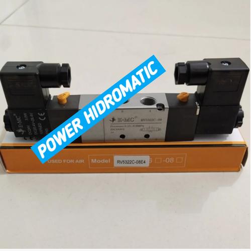 Jual Solenoid Valve RV5322C-08 5/3 E2 E4 AC220V/DC24V EMC Pneumatic - Jakarta Barat - power ...