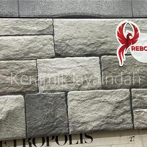 Jual ASIA TILE GENOA GREY CREAM 20 x 40 KERAMIK DINDING BATU ALAM ...