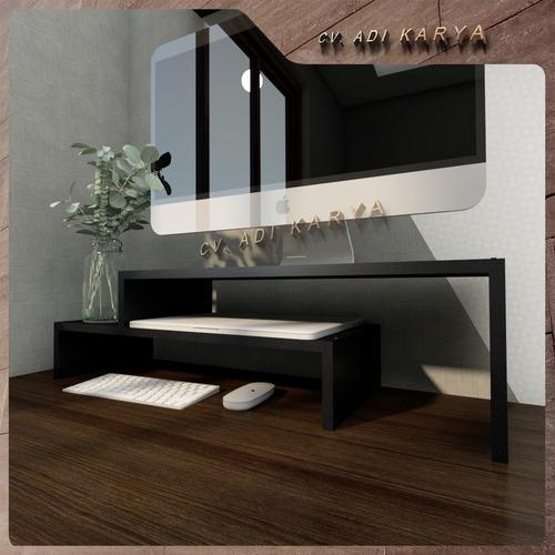 Jual Stand Monitor Alas Laptop Meja PC Komputer Dudukan Kayu Minimalis ...