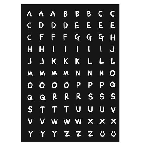 Jual [LBS] Sticker Alphabet Angka Capital BUJO Scrapbook - Black - Kab ...