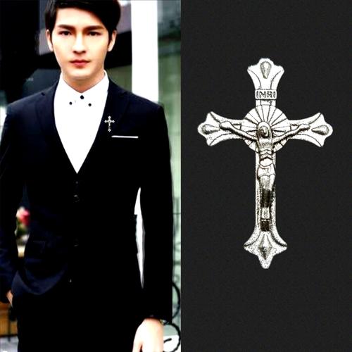 Jual Metal Silver Cross Pin Bros Jas Kameja Tuxedo Mens Pria Classic Salib - Kota Surabaya - NCS ...