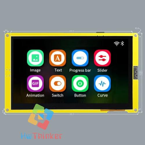 Jual ESP32-S3 LVGL HMI 7 inch LCD Graphic FLASH 16MB PSRAM 8MB Touch ...