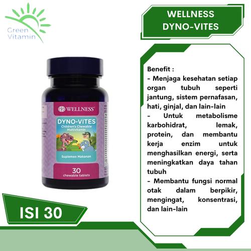 Jual Wellness Dyno Vites 30 Chewable Tablets Dino Vitamin Anak Kunyah ...