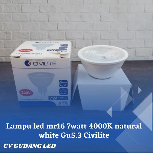 Jual Lampu Led Mr16 7 Watt 4000K Natural White Gu5.3 Civilite - Kab ...