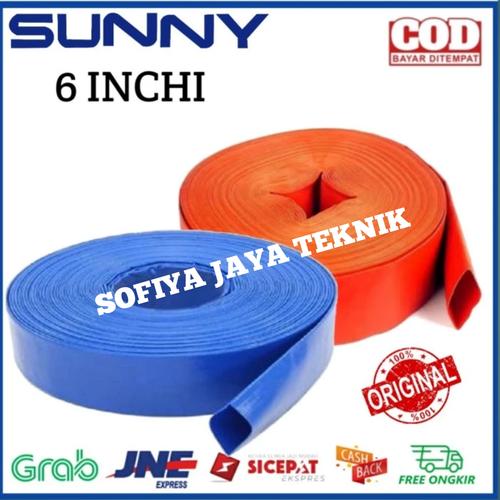 Jual Selang Air Irigasi Sunny Hose 6 inchi Selang Buang Tremi Lipat ...