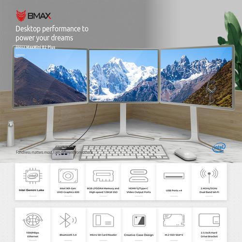 Jual Mini PC BMax B2 Plus 8/128GB SSD Intel N4120 4K HDMI Windows 11 ...