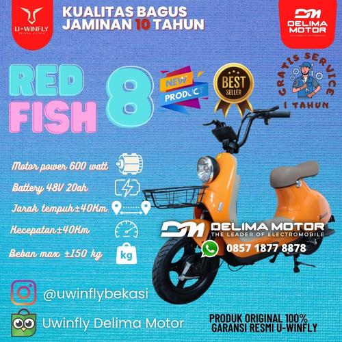 Jual UWINFLY SEPEDA LISTRIK RED FISH 8 | NEW RF8 ORI | REDFISH 8 - Abu ...