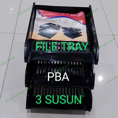 Jual file tray 3 susun berkualitas bahan plastik - Merah 2 susun - Kab ...