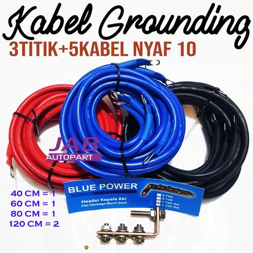 Jual [3 titik+5 Kabel] Kabel Grounding Mobil NYAF 10 Kabel Ground Wire ...