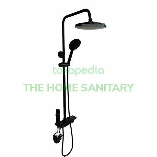 Jual shower column set panas dingin hitam/shower tiang hitam model ...