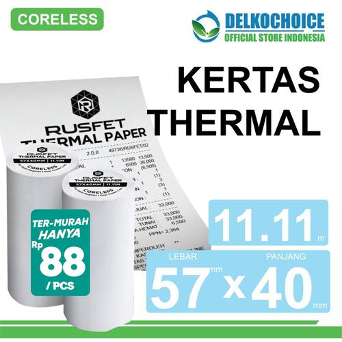 Jual Kertas Thermal Paper Coreless Printer Resi Termal Barcode POS ...