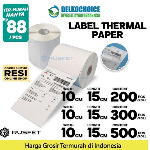 Jual Sticker Thermal Paper Label Kertas Printer Resi Stiker Barcode POS ...
